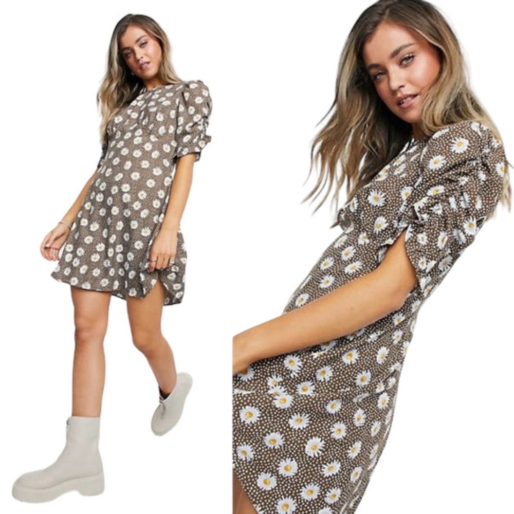 Reclaimed Vintage Adorable Daisy & Dots Mini Dress ||… - Gem